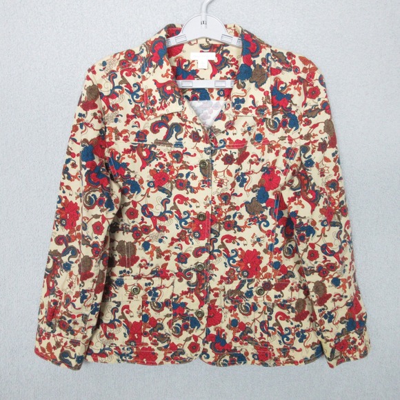 Charter Club | Jackets & Coats | Charter Club Denim Jacket Floral Print ...